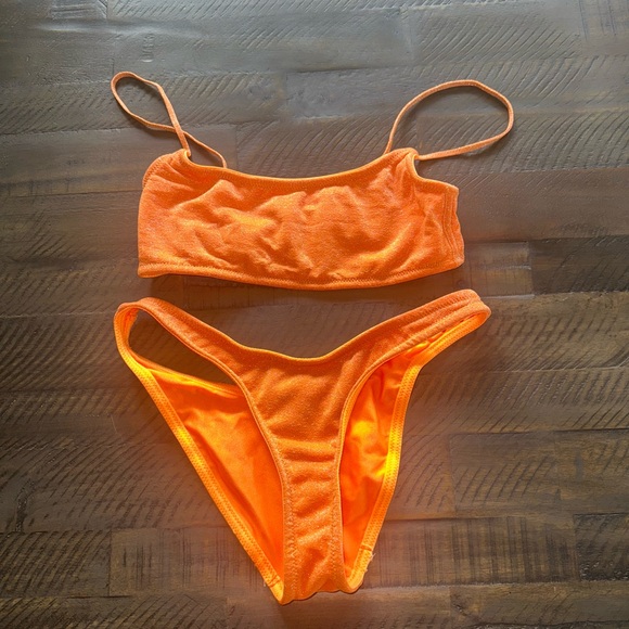triangl swimwear | Swim | Triangl Shimmering Orange Bikini Set | Poshmark
